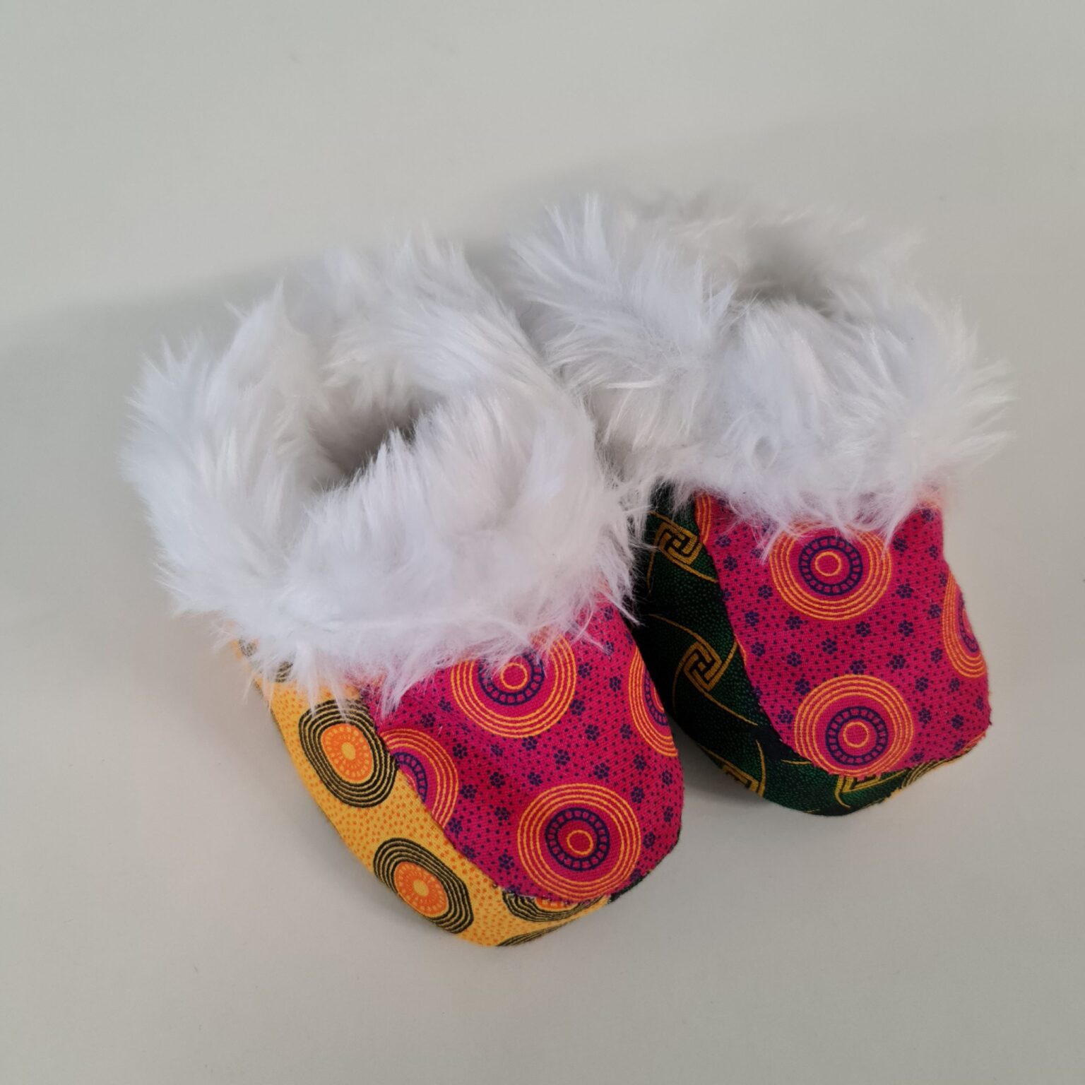 Shweshwe Baby Booties - Springbok Spaza